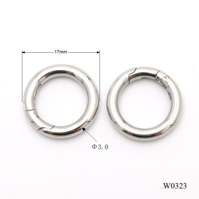China 10mm 316 Stainless Steel Spring Ring Carabiner Keychain Accessories 3x17mm for sale