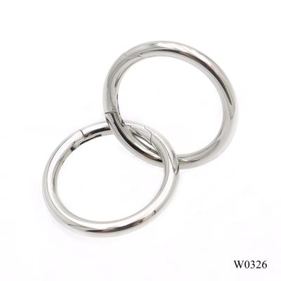 China 35mm Stainless Steel Spring O Ring Snap Clasp 4mm Thick for Bags Leather Crafts for sale