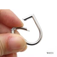 China 30mm Heart Shape Stainless Steel Spring Ring Carabiner Keychain DIY Accessories for sale