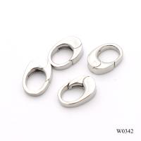 China Mini Oval Stainless Steel Snap Spring Ring Connector 8mm for Necklace Bracelet Earring Craft Hardware for sale