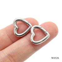 China Quality Stainless Steel Heart Shape Spring Ring Key Chain Clasp Carabiner Ring Snap Spring Clip for sale