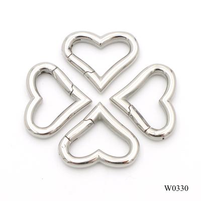 China 20mm Heart Shaped Stainless Steel Spring Ring 3.0mm Wire for Handbag Jewelry for sale
