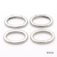 China Luxury Stainless Steel Oval Shape Key Chain Ring Metal O Ring Spring Ring Snap Spring Clip for sale
