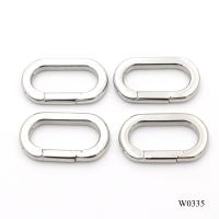 China 13mm Oval Shape Stainless Steel Spring Ring 316 Steel Oval Spring Carabiner For Bag/clothing/key Chain Accessories for sale