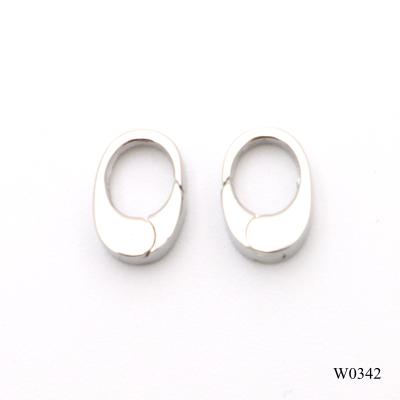 China Mini Oval Stainless Steel Snap Spring Ring Connector 8mm for Necklace Bracelet Earring Craft Hardware for sale