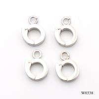 China Stainless Steel Spring Open Jump Ring 8x11mm Mini Round Snap Clasp Connector for Jewelry Making for sale