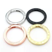 China Custom Logo Gold Plated Metal Spring O Ring Carabiner Clasp 20mm to 50mm for sale