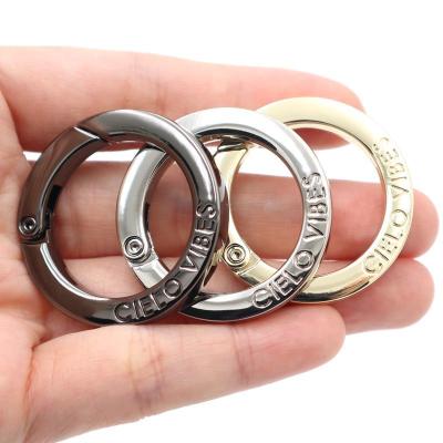 China Customized Metal Spring O Ring Size Color Options Push Gate Ring Bag Accessories for sale