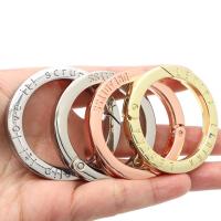 China Custom Logo Gold Plated Metal Spring O Ring Carabiner Clasp 20mm to 50mm for sale