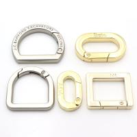 China Premium Metal Spring D Ring Carabiner Bag Accessories Push Gate Ring Clasp for sale