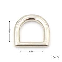 China 12mm Heavy Duty Zinc Alloy Die Cast Metal D Ring Hardware for Bag 15-20kg for sale