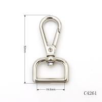 China Metal Swivel Snap Hook 19.5mm with D Ring for Bags and Straps Durable Clasp Hardware for sale