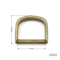 China Bag Accessories Metal Slider Buckle Antique Brass D Ring 27mm Bag Strap Adjuster for sale