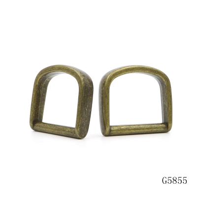 China Bag Accessories Metal Slider Buckle Antique Brass D Ring 27mm Bag Strap Adjuster for sale