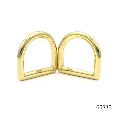 China Shiny Gold Plated Metal D Ring for Bag Accessories 1