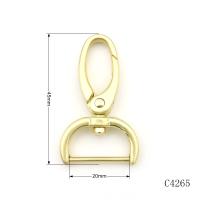 China Premium Brush Gold Plated Metal Snap Hook Dog Lead Clip Key Chain Hook Bag Snap Hook for sale