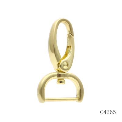 China Premium Brush Gold Plated Metal Snap Hook Dog Lead Clip Key Chain Hook Bag Snap Hook for sale