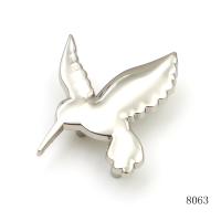 China Nickel Plating Custom Bird Shape Metal Logo Custom Brand  Zinc Alloy Logo Label  For Handbags Clothing for sale