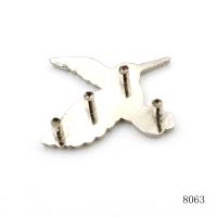 China Nickel Plating Custom Bird Shape Metal Logo Custom Brand  Zinc Alloy Logo Label  For Handbags Clothing for sale