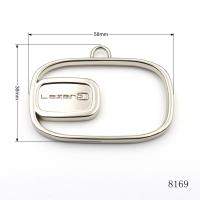 China Handbag Hardware Accessories Nickel Custom Metal Logo Label Metal Brand Logo Hanging Plate for sale