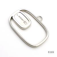 China Handbag Hardware Accessories Nickel Custom Metal Logo Label Metal Brand Logo Hanging Plate for sale