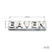 China Nickel Custom Metal Logo Letters Metal Brand Logo Plate For Bag Hardware Accessories for sale