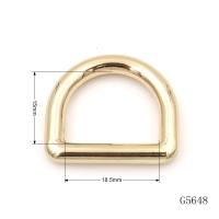 China Custom Zinc Alloy D Ring for Bags | Light Gold Bag Hardware for sale