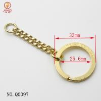 China Quality Metal Key Chain Key Ring Custom Logo Metal Split Ring with Chain One Inch Keychain Rings for sale