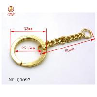 China Quality Metal Key Chain Key Ring Custom Logo Metal Split Ring with Chain One Inch Keychain Rings for sale