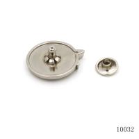 China Custom Branded 20mm Silver‑Plated Round Metal Rivet, 3D Raised Embossed Logo Metal Badge, Luxury Trendy Hardware Fasteners, Strong Heavy‑Duty Custom Metal Tag for Handbags & Leather Accessories for sale