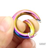 China Rainbow Plated Zinc Alloy Spring O Ring, Openable Round Spring Gate Ring, Colorful Snap Circle Ring for Handbag, Keychain & Jewelry Hardware Accessories for sale
