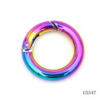China Rainbow Plated Zinc Alloy Spring O Ring, Openable Round Spring Gate Ring, Colorful Snap Circle Ring for Handbag, Keychain & Jewelry Hardware Accessories for sale