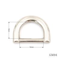 China 12mm Flat D Ring Buckle for Bags | Zinc Alloy Metal Hardware for sale