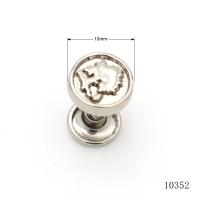 China Custom Zinc Alloy Screw Rivet, 3D Embossed Logo Round Metal Stud Rivet, Gold & Nickel Plated Double Cap Rivet, Bag Hardware Decoration Rivets for Handbag, Leather Craft and Wallet Accessories for sale