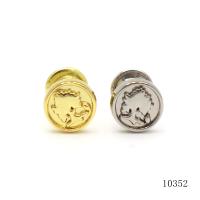 China Custom Zinc Alloy Screw Rivet, 3D Embossed Logo Round Metal Stud Rivet, Gold & Nickel Plated Double Cap Rivet, Bag Hardware Decoration Rivets for Handbag, Leather Craft and Wallet Accessories for sale