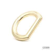 China Bag Accessories Metal D Ring Buckle Shiny Gold Plated Die Casting Strap Buckle for Wallet Dog Collar Adjuster for sale