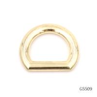 China Bag Accessories Metal D Ring Buckle Shiny Gold Plated Die Casting Strap Buckle for Wallet Dog Collar Adjuster for sale