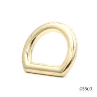China Bag Accessories Metal D Ring Buckle Shiny Gold Plated Die Casting Strap Buckle for Wallet Dog Collar Adjuster for sale
