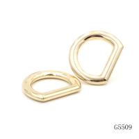 China Bag Accessories Metal D Ring Buckle Shiny Gold Plated Die Casting Strap Buckle for Wallet Dog Collar Adjuster for sale