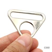 China Triangle Metal Slide Adjuster Bag Hardware Shoulder Strap Slider Buckle Custom Zinc Alloy Triangular Ring for Handbag Strap for sale