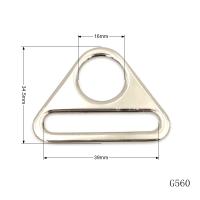 China Triangle Metal Slide Adjuster Bag Hardware Shoulder Strap Slider Buckle Custom Zinc Alloy Triangular Ring for Handbag Strap for sale