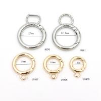 China Zinc Alloy Engraved Spring O Ring, Openable Round Snap Ring with D Tab, Polished Metal Hardware Accessories, Custom Logo Available, Great for Handbag Straps, Backpacks, Keychains, Pet Collars & Luggag for sale