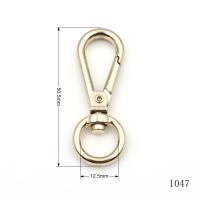 China Wholesale Zinc Alloy Swivel Trigger Snap Hook, 50.5mm Light Gold Plated Lobster Clasp with Rotating D Ring, Metal Bag Hardware for Handbag Strap, Keychain, Pet Leash and Luggage Connection Accessories for sale
