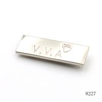 China Quality Metal Logo Label Bag Name Plate Alloy Rectangle Customized Logo Label Personalized Plate for sale
