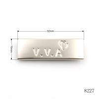 China Quality Metal Logo Label Bag Name Plate Alloy Rectangle Customized Logo Label Personalized Plate for sale