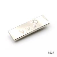 China Quality Metal Logo Label Bag Name Plate Alloy Rectangle Customized Logo Label Personalized Plate for sale