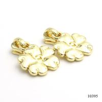 China Flower Shape Metal Zipper Puller Gold Plated Bag Zipper Pull for sale
