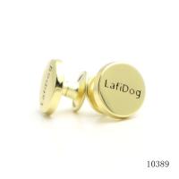 China Custom Logo Metal Rivets Gold Plated Pet Hardware Buttons for sale