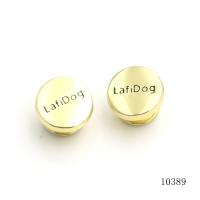 China Custom Logo Metal Rivets Gold Plated Pet Hardware Buttons for sale