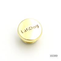 China Custom Logo Metal Rivets Gold Plated Pet Hardware Buttons for sale
